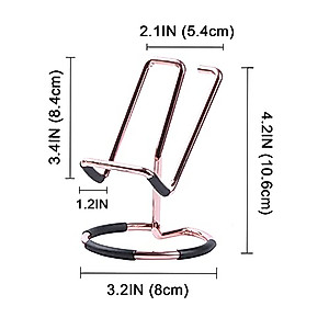 Cell Phone Stand for iPhone 13 12, Phone Dock: Holder, Cradle, Stand for Office Desk, 2022 Stable and Durable Fashion Phone Bracket - 2 PCS (Gold and Rose Gold)