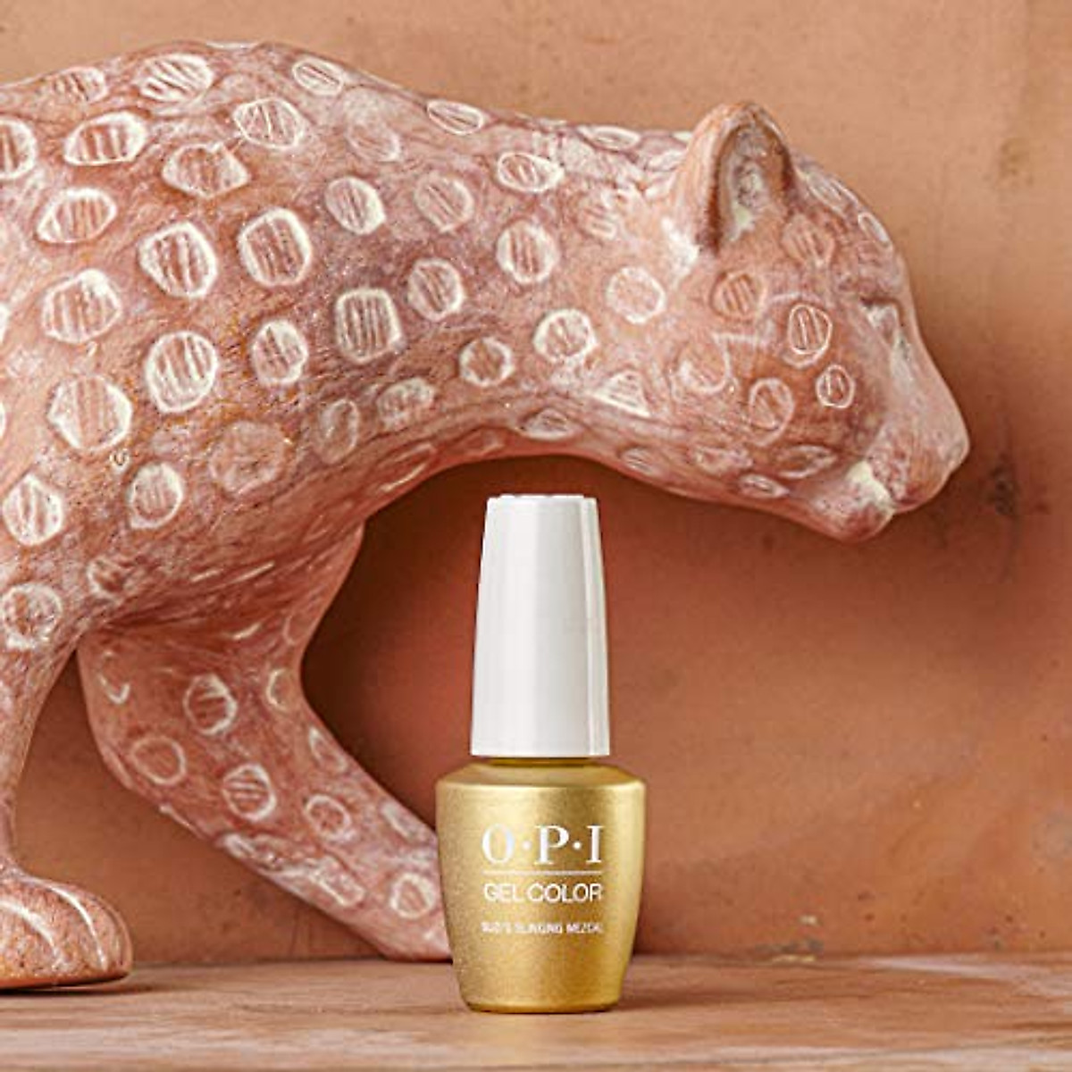 OPI GelColor, Suzi’s Slinging Mezcal, Gold Gel Nail Polish, Mexico City Collection, 0.5 fl oz