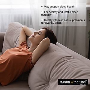 MASON NATURAL Melatonin 5 mg with B6 & Calcium, Natural Sleep Aid, Supports Restful Sleep, 60 Tablets, Pack of 3