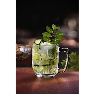 Barski Glass Mug - Mule - Designed - for Beer - Coffee - Tea - Latte - Cocktail - Beverage - Set of 4-14.2 Oz. - Made in Europe