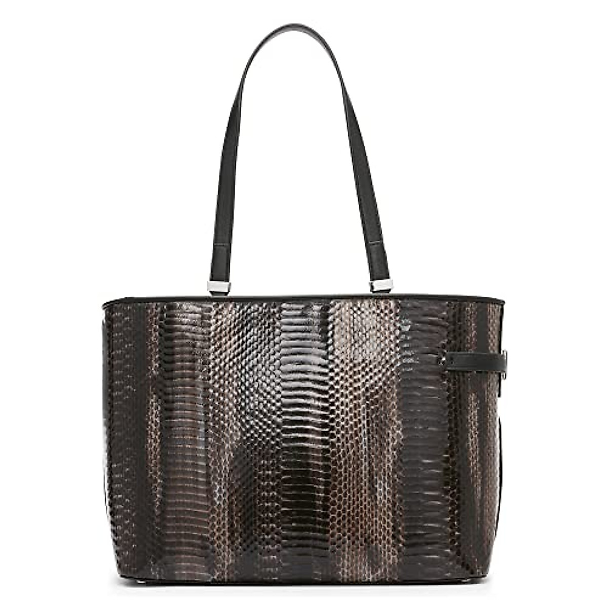 Calvin Klein Jade Tailored Tote, Black Python,One Size