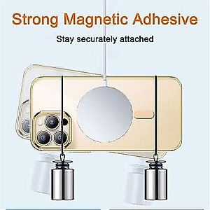 COJOC 3PCS for Magsafe Ring Sticker,Universal Magnetic Conversion Adapter Compatible with Wireless Charging Accessories for iPhone 14/13/12 Pro Max Mini, Galaxy Series and Phone Case,Gold