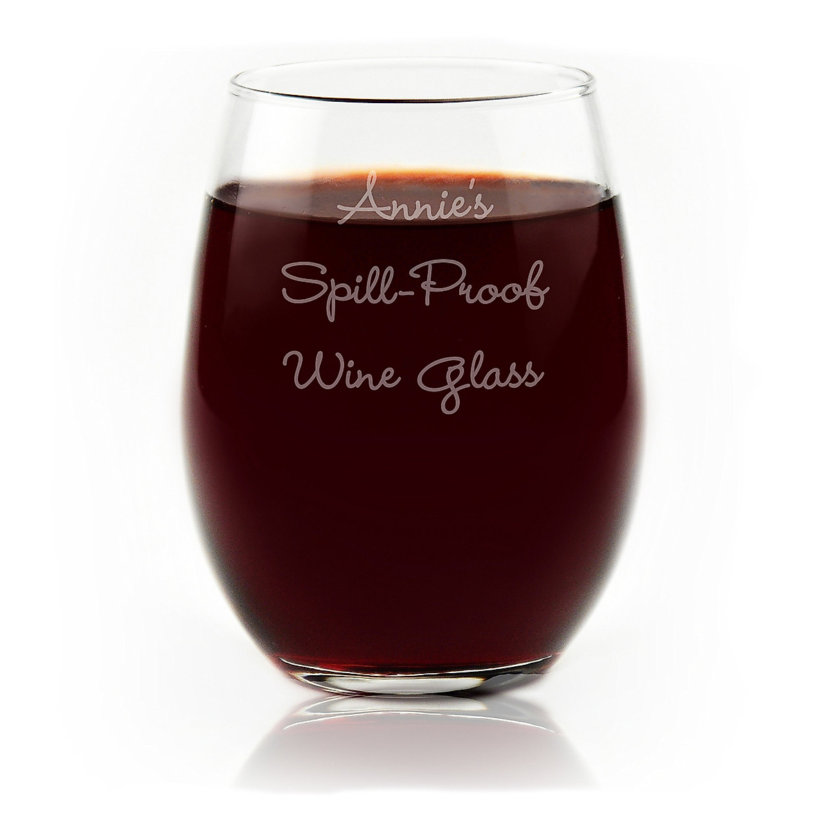 Personalized Stemless Wine Glass Engraved with Your Custom Text