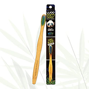 Woobamboo Bamboo Toothbrush - Adult - Soft Bristle - BPA Free Nylon Bristles - Eco-Friendly, Biodegradable, Compostable, Vegan