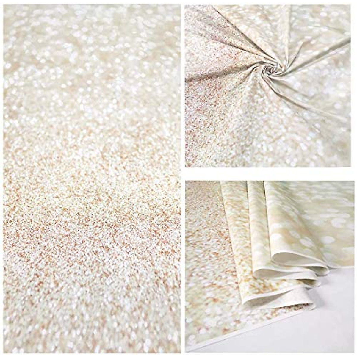 WOLADA 5x7FT Bokeh Backdrop Glitter Backdrop Gold Photo Backdrop Gold Glitter Backdrop Bokeh Backdrops for Photography Newborn Baby Portrait Birthday Party Backdrop Studio Props 11791