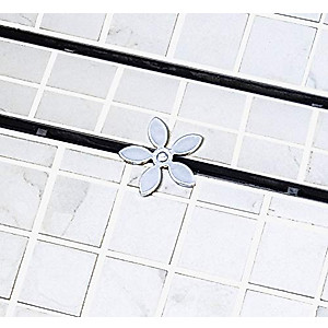 DrainWig Shower Drain Hair Catcher, Disposable Drain Protector, Silver Flower, 2 Pack