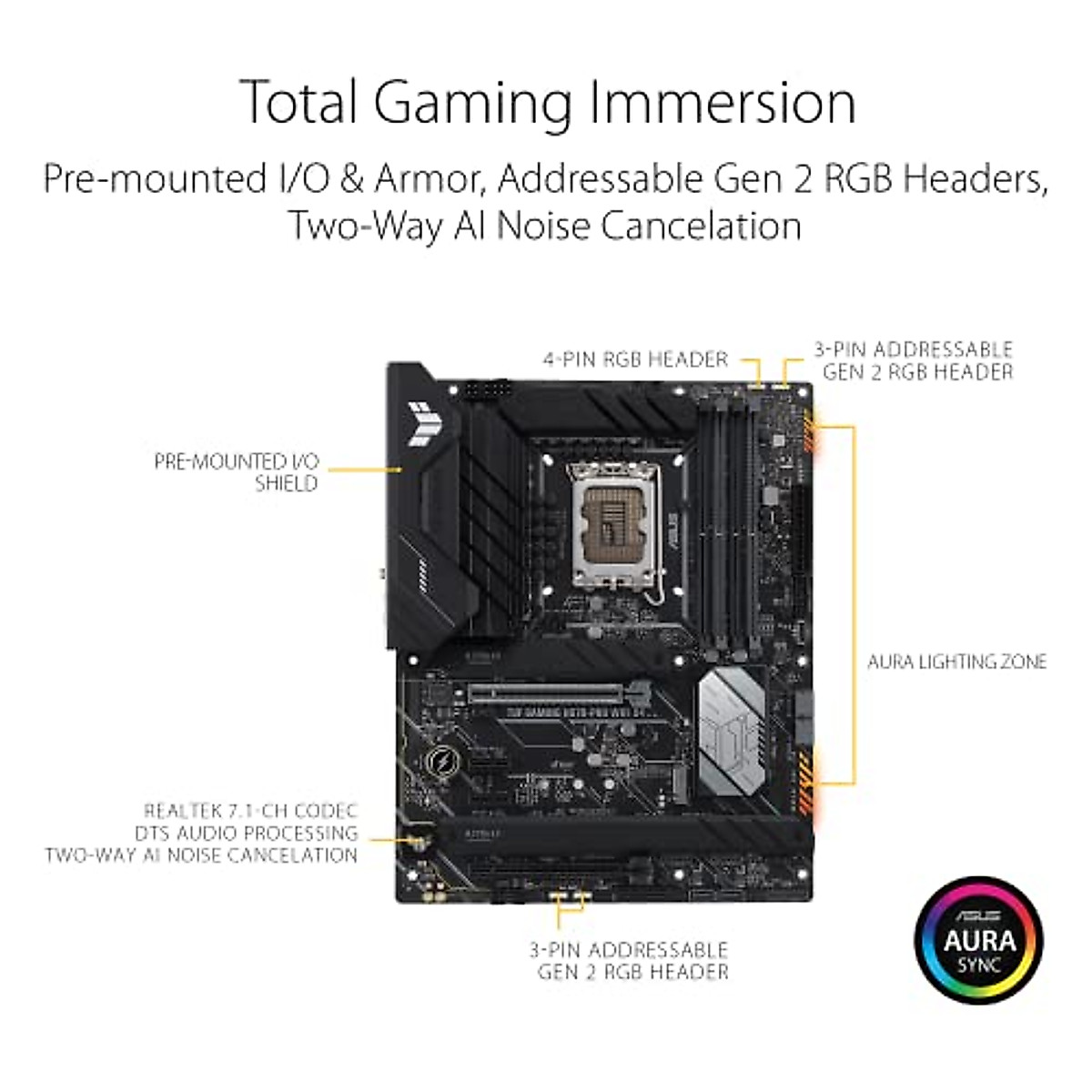 ASUS TUF Gaming H670-PRO WiFi D4 LGA 1700(Intel 12th Gen) ATX Motherboard (PCIe 5.0, DDR4,14+1 DrMOS,4xM.2 Slots,WiFi 6,2.5 Gb LAN,Front USB 3.2 Gen 1 Type-C,USB 3.2 Gen 2x2 Type-C)
