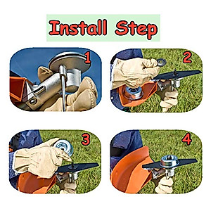 AILEETE Blade Adapter Attachment Maintenance Kit for Stihl FS55 FS55R FS56 FS56RC FS70R FS80 FS85 FS90 FS90R FS94 FS100RX FS110 FS120 FS130 FS130R (Thrust Washer, Rider Plate, Collar Nut, Wrench)