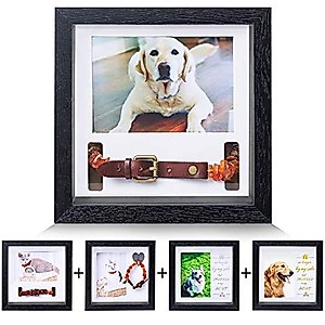 KCRasan Pet Picture Frame Memorial - Dog Memorial Sentiment Frame for Loss of Dog Gifts - Pet Collar Frame Remembrance Sympathy Dog or Cat Tribute Keepsake