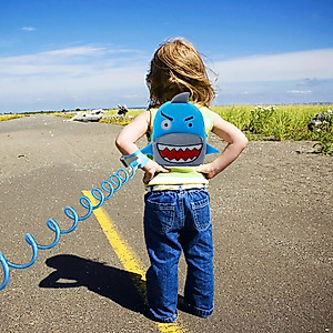RICHMYC 3 in 1 Toddler Backpack Leash, Baby Harness Anti Lost Wrist Link Cute Cute 3D Child Harnesses Leashes for 1-5 Years Old Baby Boys Girls (Shark)