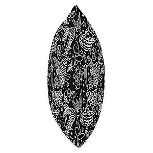 Seven Relics American Traditional Tattoo Art Pattern Throw Pillow, 18x18, Multicolor