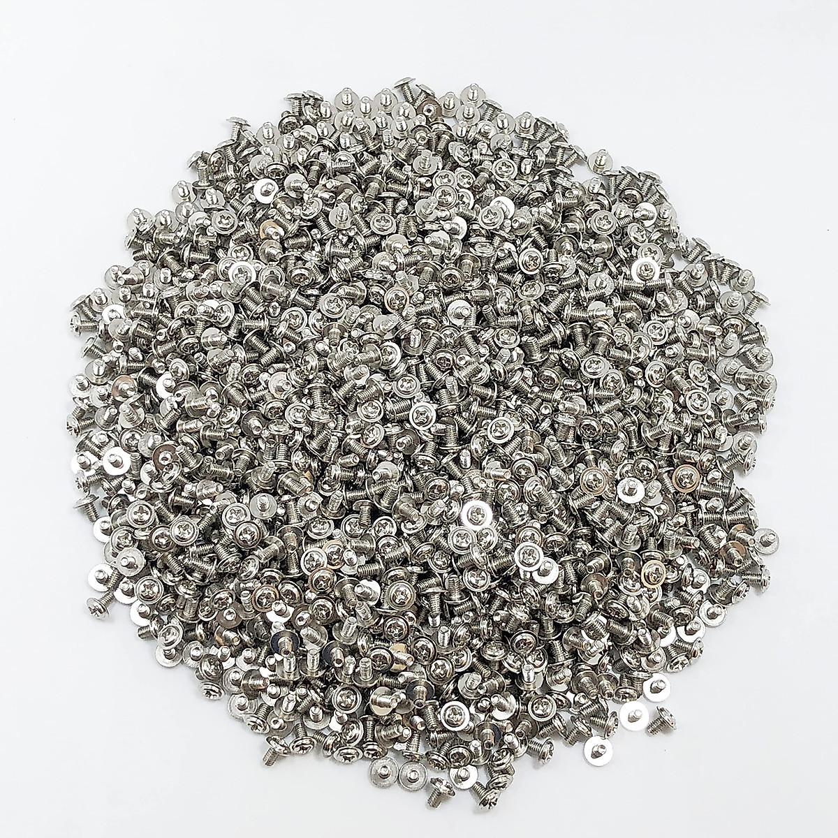 Bfenown 100 pcs M3x5 Silver Round Head PC Mounting Computer Screws Computer Case Fixed Motherboard Screw