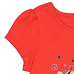 Miraculous Ladybug Cat Noir Rena Rouge Little Girls 2 Pack T-Shirts Gray/Red 4-5