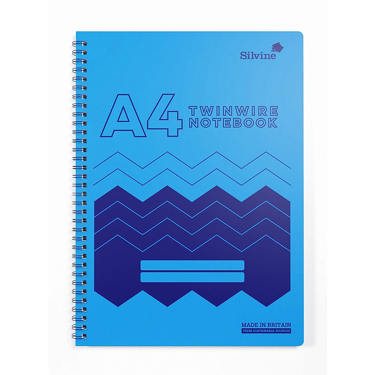 Silvine 160 Page A4 Wirebound Notebooks with Durable Wipe Clean Covers [Assorted Pack of 5]