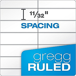 Ampad Gold Fibre Steno Book, 6" x 9", Gregg Rule, Green Cover, 100 Sheets (20-806R)