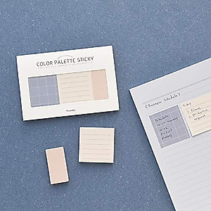 Monolike Color Palette Sticky Plan 300 C Set 4p - Self-Adhesive Memo Pad 50 Sheets