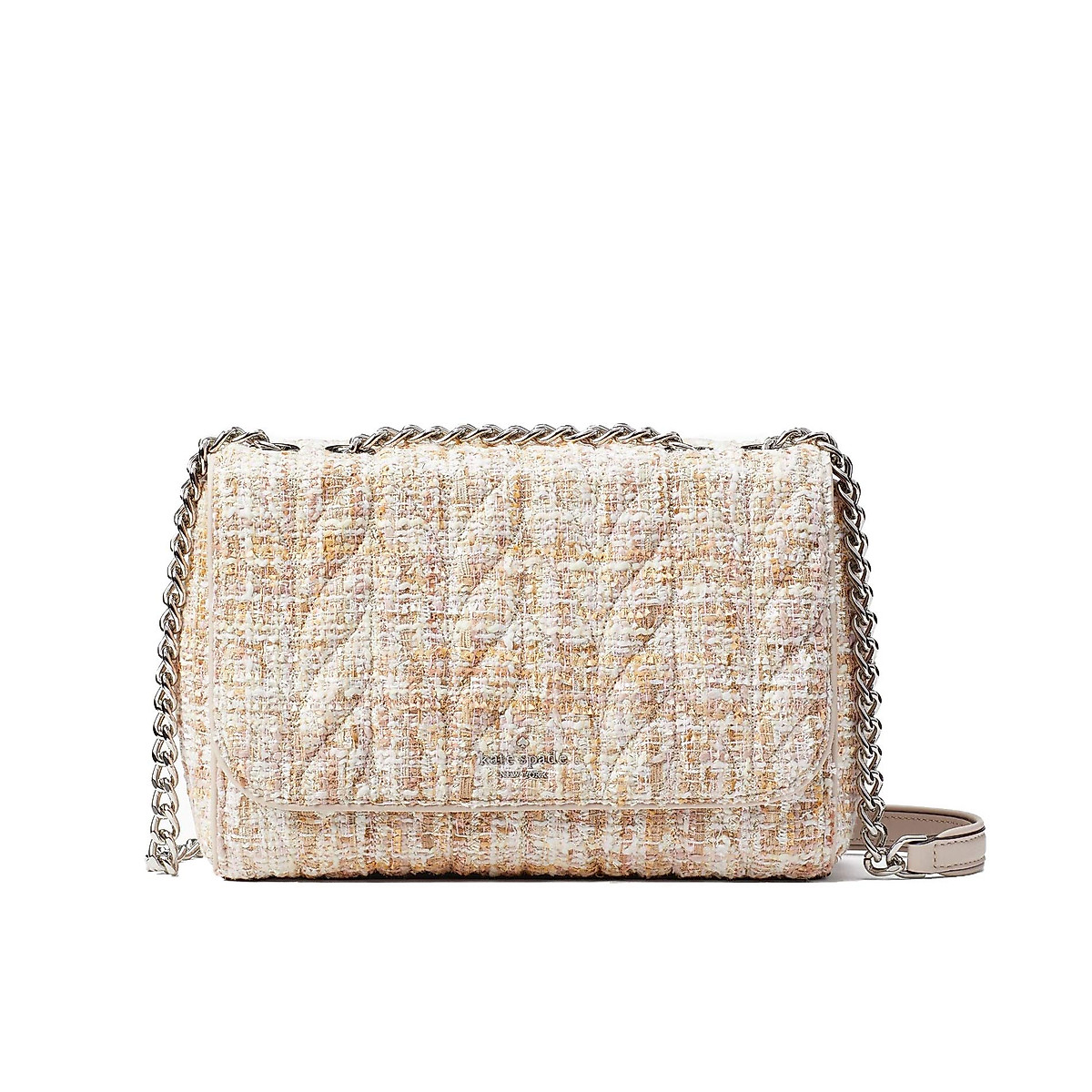 Kate Spade Briar Lane Leather Medium Convertible Shoulder Bag Purse Handbag (Briar Lane Quilted Tweed Neutral Multi)