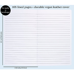 Kate Spade New York Take Note Large Vegan Leather Notebook, Black Striped Bound Journal Includes 168 Pages, Sarah Stripe