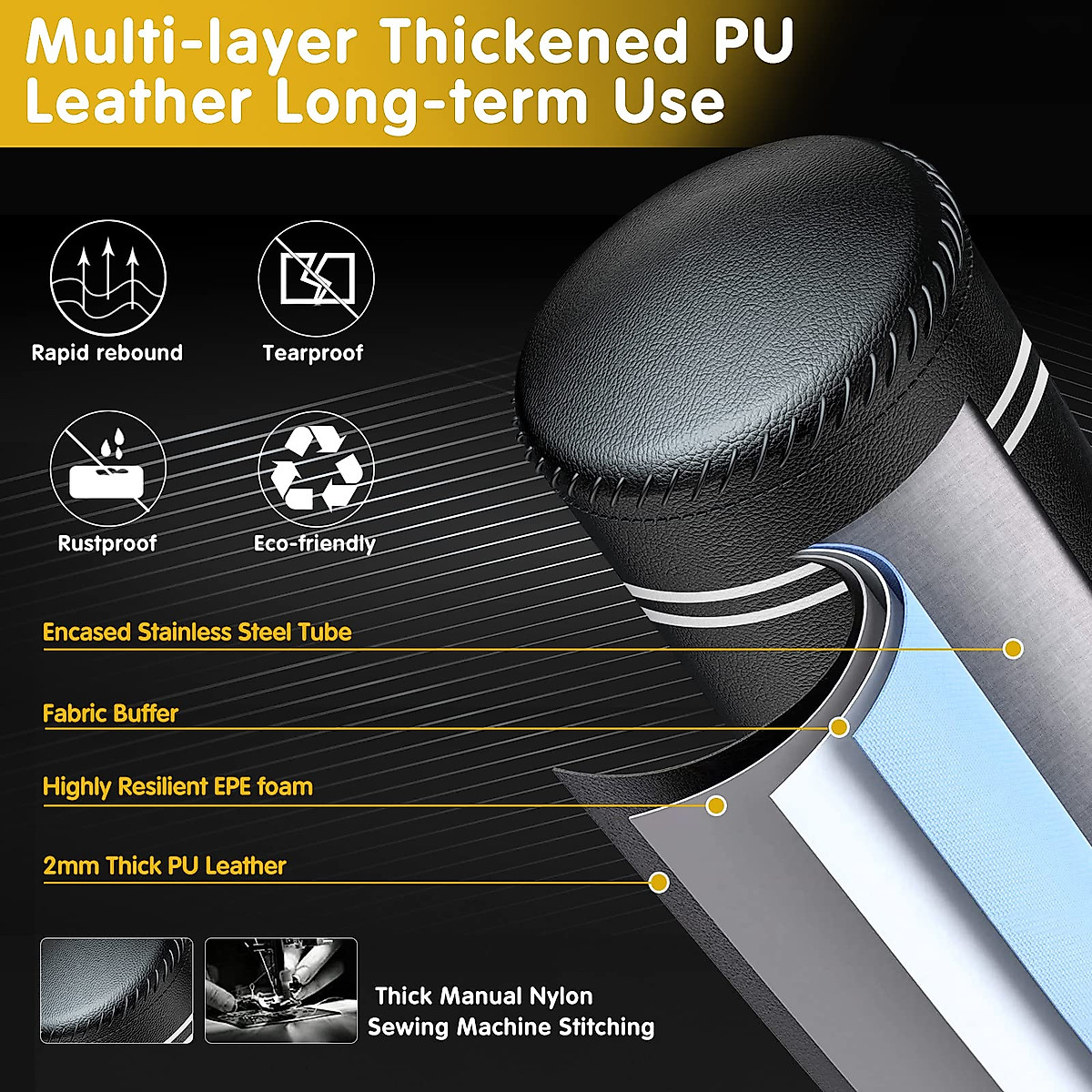 GIKPAL Freestanding Punching Bag 67'' -182lbs Heavy Boxing Bag Free Stand Kickboxing Bag with 2 Hand Warps for Adults Youth Men