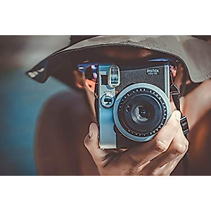 Fujifilm Instax Mini 90 Neo Classic Instant Film Camera with Fujifilm Instax Mini Instant Film, 10 Sheets x 5 Packs + Case Deluxe Bundle