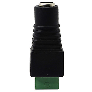 zdyCGTime DC 5.5 X 2.1mm Adapter 2.1 X5.5mm Female Barrel Power Jack to 2 Pin/Way Female Bolt Screw Type terminals Adapter Connector for CCTV Security Camera, LED Strip Light (20pack Female)