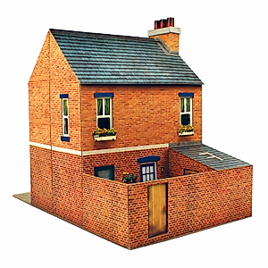 The CityBuilder Row House Cardboard Model Making Kit - O Scale Model Railroad Building