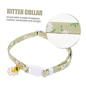 Balacoo 2pcs Pet Flower Collar Puppy Collars Girl Necklace Cat Bell Collar Adjustable Dog Collars Dog Necklace Collar Dog Grooming Accessories Kitten Collar Kitten Collars Fancy Cat Collar