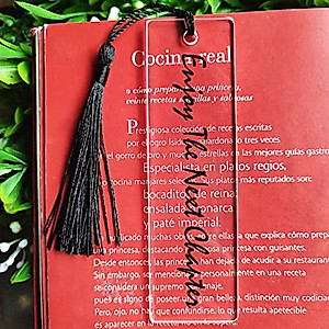 Enjoy The Next Chapter Funny Inspirational Bookmark, Funny Reader Gifts, Reading Gifts, Gift for Men and Women, Book Lover Friends Girl Sister Female Gifts