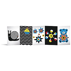 Tummy Time!: A high-contrast fold-out book with mirror for babies