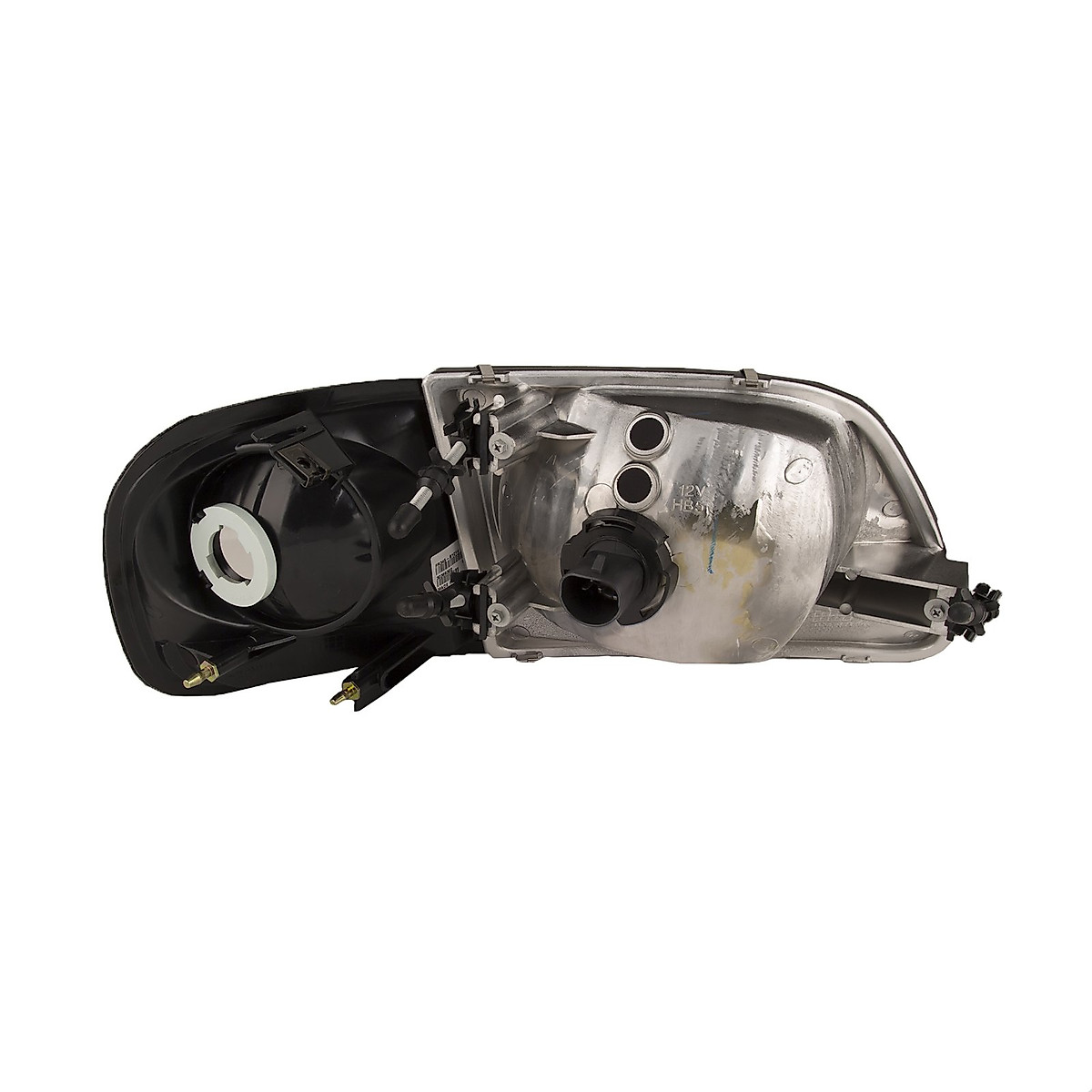 HEADLIGHTSDEPOT Black Housing Halogen Headlights Compatible with Ford Expedition F-150 Lightning SVT Harley Includes Left Driver and Right Passenger Side Headlamps