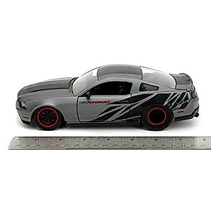 Big Time Muscle 1:24 2010 Ford Mustang GT Die-Cast Car, Toys for Kids and Adults(Charcoal Grey)