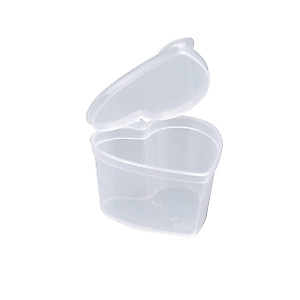 CORHAD 25 pcs Heart Shape Transparent Storage Boxes with Lids Sundries Organizer Sealing Case for Jewelry Candy and Items