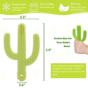 XGYLVFEI Baby Teething Toys Toothbrush | Self-Soothing Pain Relief Soft Silicone Teether Training Toothbrush for Babies, Toddlers, Infants, Boy and Girl | Natural Organic BPA Free | 6+ Months