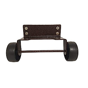 Hiland SGT-WHLS-BRZ Wheel Set for Square Glass Tube Patio Heater, One Size Fits All, Hammered Bronze