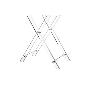 LIKENOW Furniture Acrylic Folding Tray Table,Acrylic Side Table,Acrylic End Table,Clear,Modern,19x13 inch,23 inch High