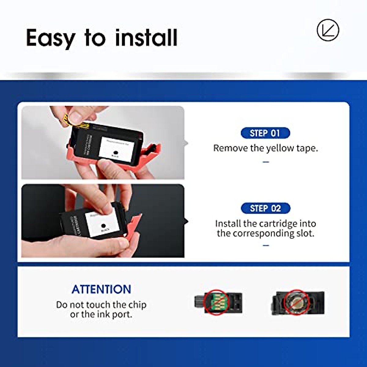 822XL Remanufactured Replacement for Epson 822 Black Ink Cartridges T822 T822XL for Workforce Pro WF-4820 WF-4830 WF-3820 WF-4833 WF-4834 Printer WF 3820 4820 4830 4833 4833(2 Pack)