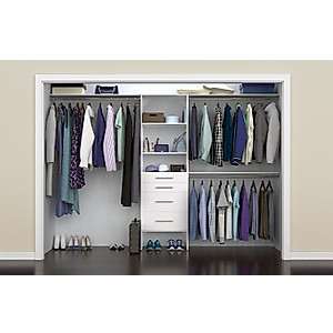 ClosetMaid 1937140 SuiteSymphony Modern 25-Inch Closet Organizer with Shelves and 4-Drawers, Pure White
