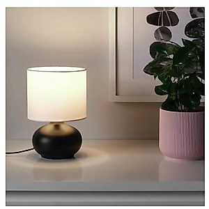 IKEA TVARFOT Black and White Table Lamp, Height: 9 " (22 cm), Base Diameter: 3 " (7 cm)