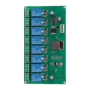 ESP8266 Relay Module, Relay Module 8‑Channel ESP8266 Development Board Development Board with 1 X Relay Module for Smart Home Control