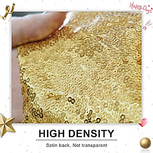 PartyDelight Sequin Backdrop Sparkly Gold 6Ft x 8Ft Photograph Backdrop Wedding Curtain Special Events