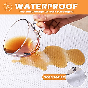 FLPMIX Shelf Liner for Kitchen Cabinets 16 inch Wide - Waterproof Cabinet Liner, Non-Adhesive, Easy to Cut Drawer Mat for Pantry Shelves, 16" X300 Inch White