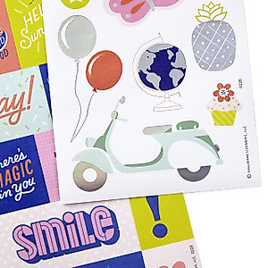 Hallmark Stickers for Kids and Adults (Pack of 91 Stickers, 5 Sheets for Planners, Notebooks, Laptops, Water Bottles, and More)