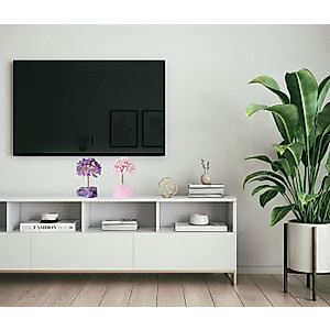 DUQGUHO Crystal Tree Amethyst Crystal with Natural Quartz Amethyst Stone Base Crystal Tree for Decor Reiki Luck Crystal Spiritual Gifts