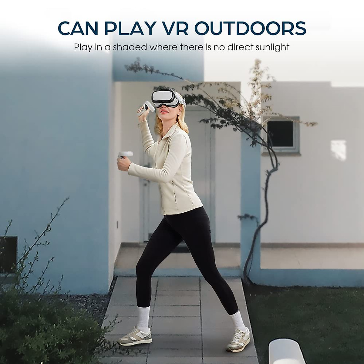 KKCOBVR S2 VR Shell Protective Cover with Four IR Filter Films, Compatible with Meta/Oculus Quest 2 Accessories can Play VR Outdoors on Cloudy Days or in Shaded Places with No Sunlight Direct