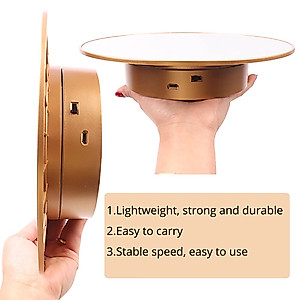 Nunify Motorized Rotating Display Stand - 25CM /Load 8KG - 360 Degree Electronic Rotating Turntable Display Stand for Mannequin Head & Wigs Display, 16''x14.5'' in, 25.6 Ounce