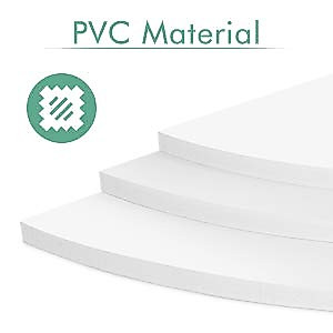 Zerodis Floating Corner Shelves, Wall Mount Solid 3-Layer PVC Floating Corner Shelves Wall Storage Display Shelf for Bedroom, Living Room, Kitchen, Office