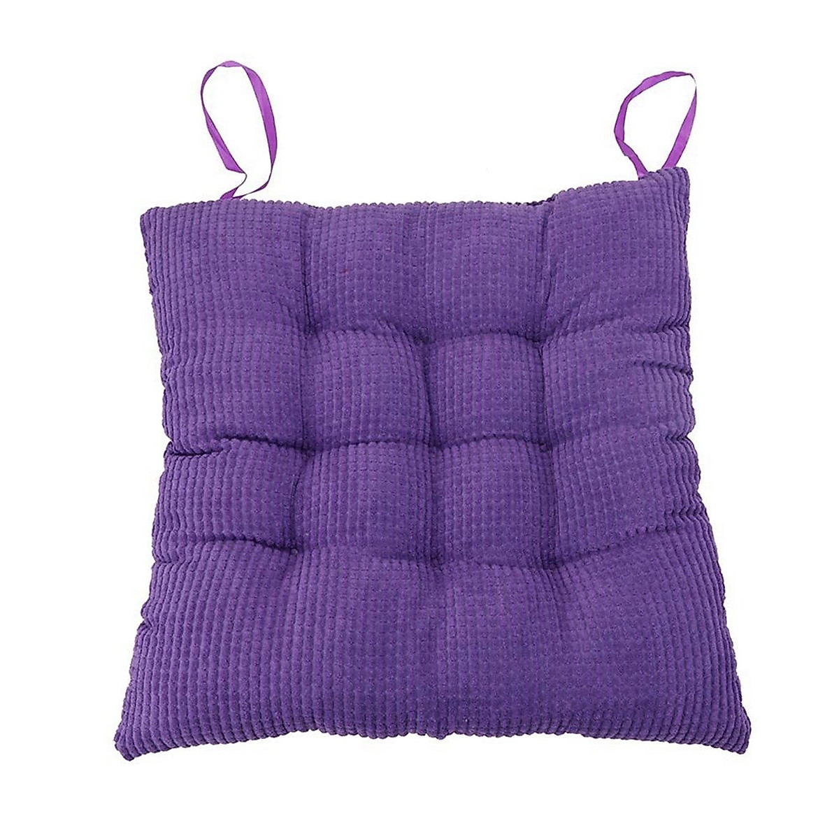 Siderit Soft Home Indoor Chair Pads and Cushions Warm Corduroy Cushions Kitchen Seat Cushions Pillows with Ties 16"x16"