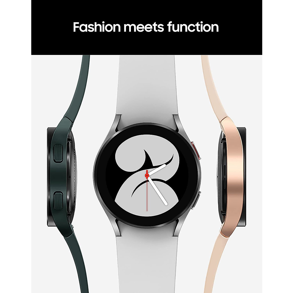 Samsung Galaxy Watch 4 40mm Smartwatch with ECG Monitor Tracker for Health Fitness Running Sleep Cycles GPS Fall Detection LTE US Version, Silver (Renewed)