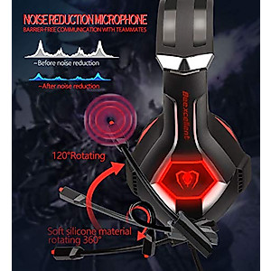 SVYHUOK PS4 Gaming Headset with Mic, Stereo 2019 Latest Lightweight Over-Ear Headphone for Games, Stereo Surround with Noise Cancelling 3.5mm Jack for PC Laptop