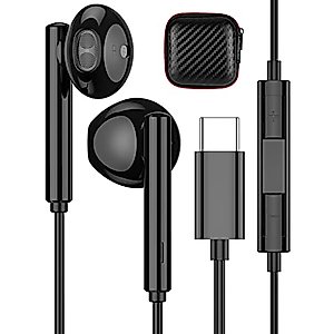 TITACUTE USB C Headphones Wired Earbuds with Microphone Noise Canceling in-Ear USB Type C Earphone for Samsung A53 S Ultra Galaxy Z Flip Fold S21 S22 S20 Google Pixel 7 Pro 6a 6 5 OnePlus 10T 10 Pro 9